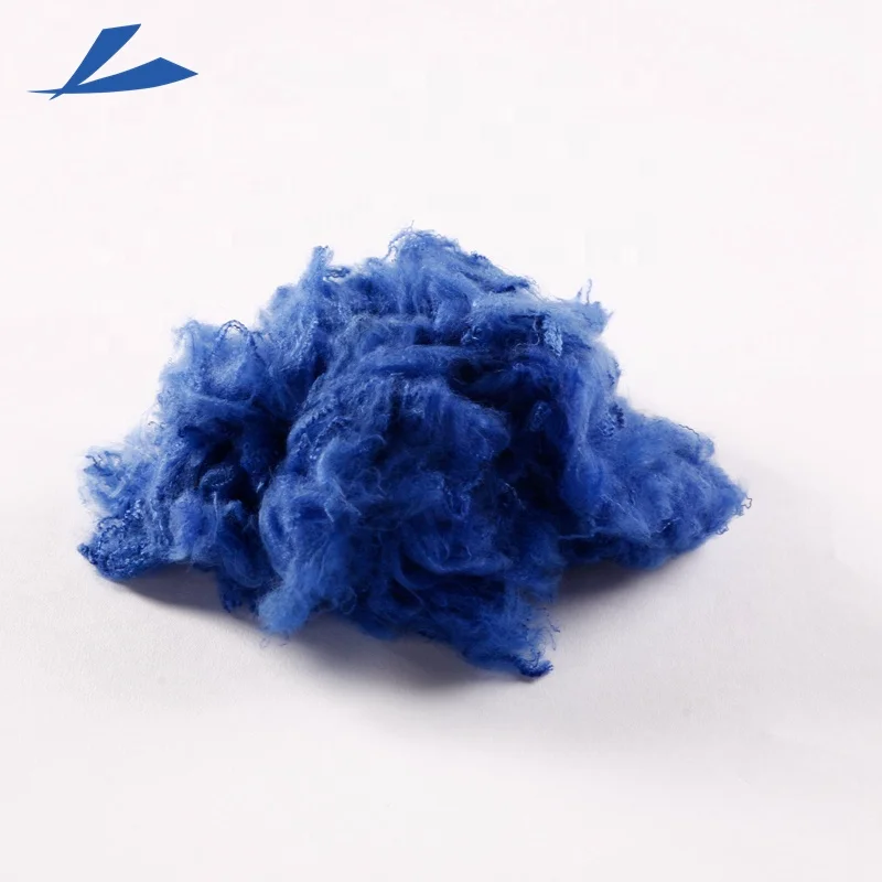 2.5d *51mm Colored Polyester Staple Fiber For Spnning 30s Yarn - Buy ...