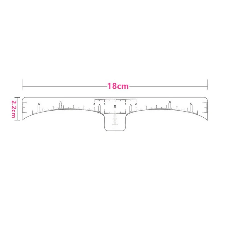 100 Pack Eyebrow Ruler - Disposable Brow Measuring Tool