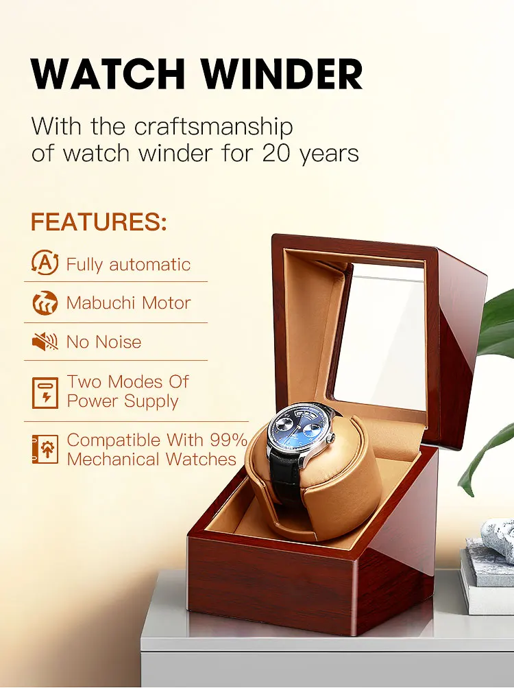 1+0 Watch Shaker Mabuchi Motor Wooden Safe Box China Vollmond Custom ...