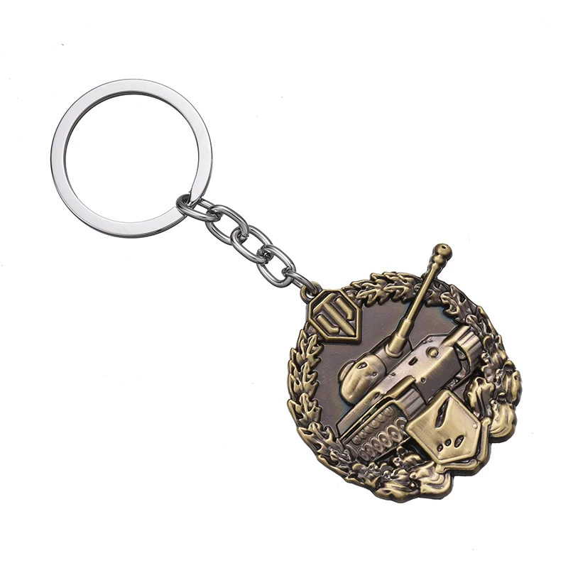 Classical Game World Of Tanks Key Chain Calm Medal Key Rings For Gift ...