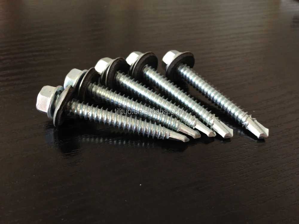 Customized Different Package Hex Head Screw Self Drilling With Washer ...
