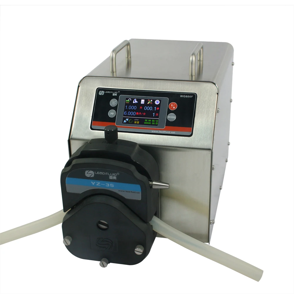 Lead Fluid Industrial Peristaltic Pump Wg600f With Yz35 10ml/min To 13l/min Large Flow Rate ...