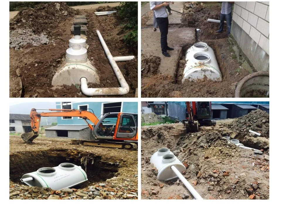 Underground Biogas Plastic HDPE PE Septic Tank - 3 Chambers