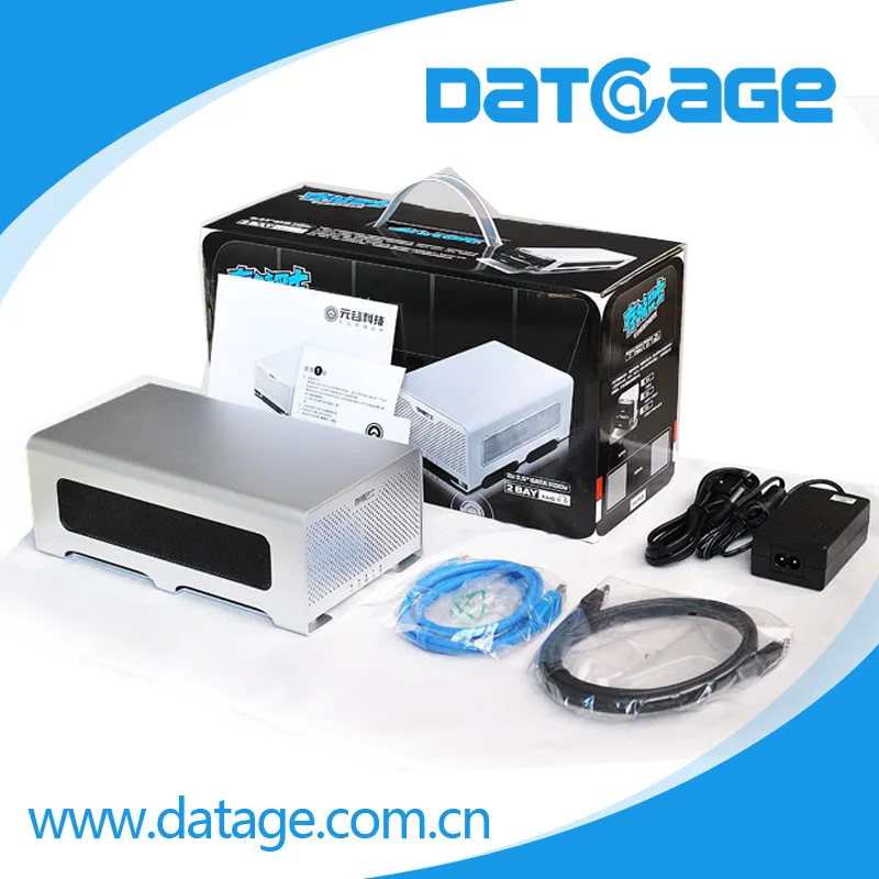 Datage 2 Bay External Esata Raid Array Hdd Enclosure Firewire800 And ...