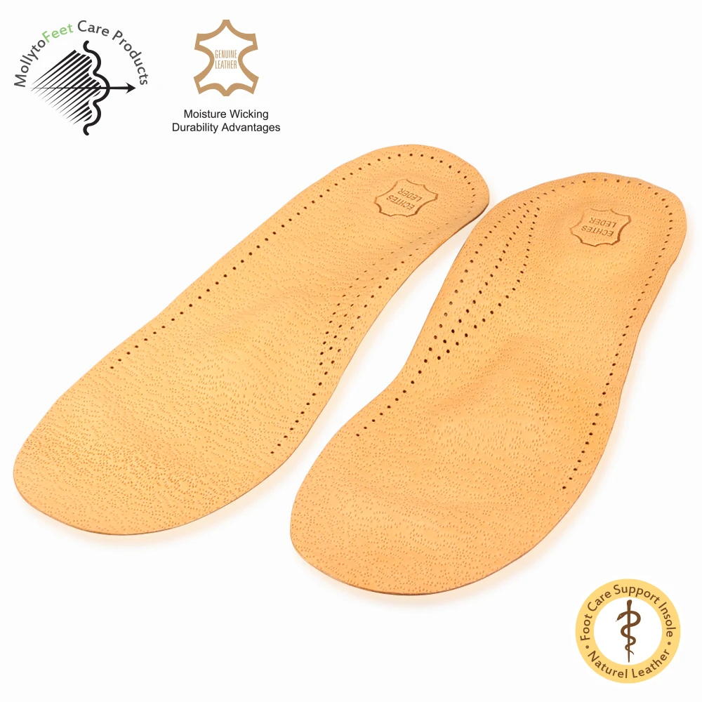 Orthotic Leather Insoles For Shoes Orthopedic Arch Support Insoles For ...