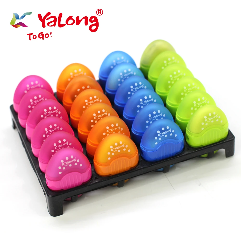 Yalong High Quality Student Oval TPR Eraser with Pencil Sharpener
