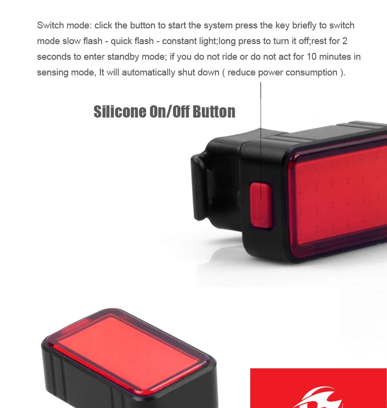 Machfally Bk820 Intelligent Brake Night Riding A Lamp Cob Led Usb ...