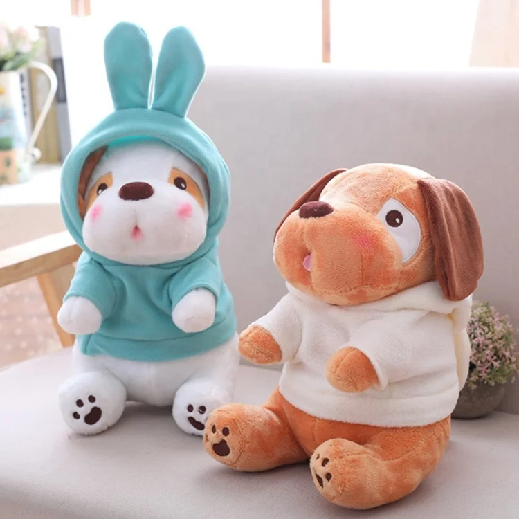New Design Wearing Bunny Ears Plush Dog Toy Hide And Seek Stuffed ...