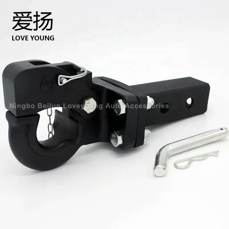 Black Steel Universal Type 2T-3T Trailer Hook Hitch Mount