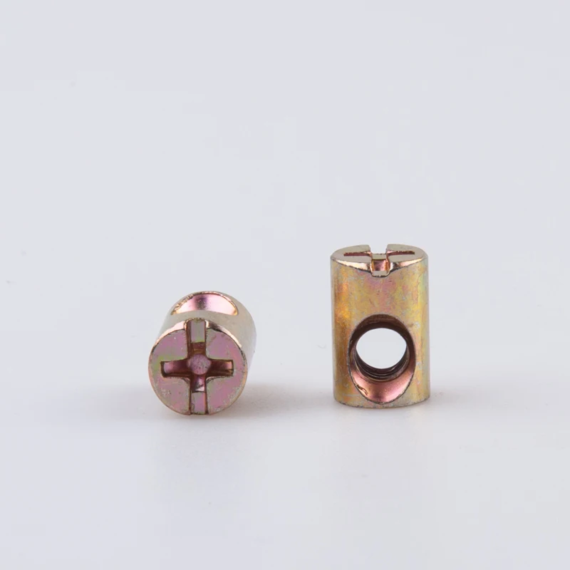 M6 Slotted Phillips Barrel Nut Hammer Nut Cot Bed Bolts Cross Dowel Nut ...