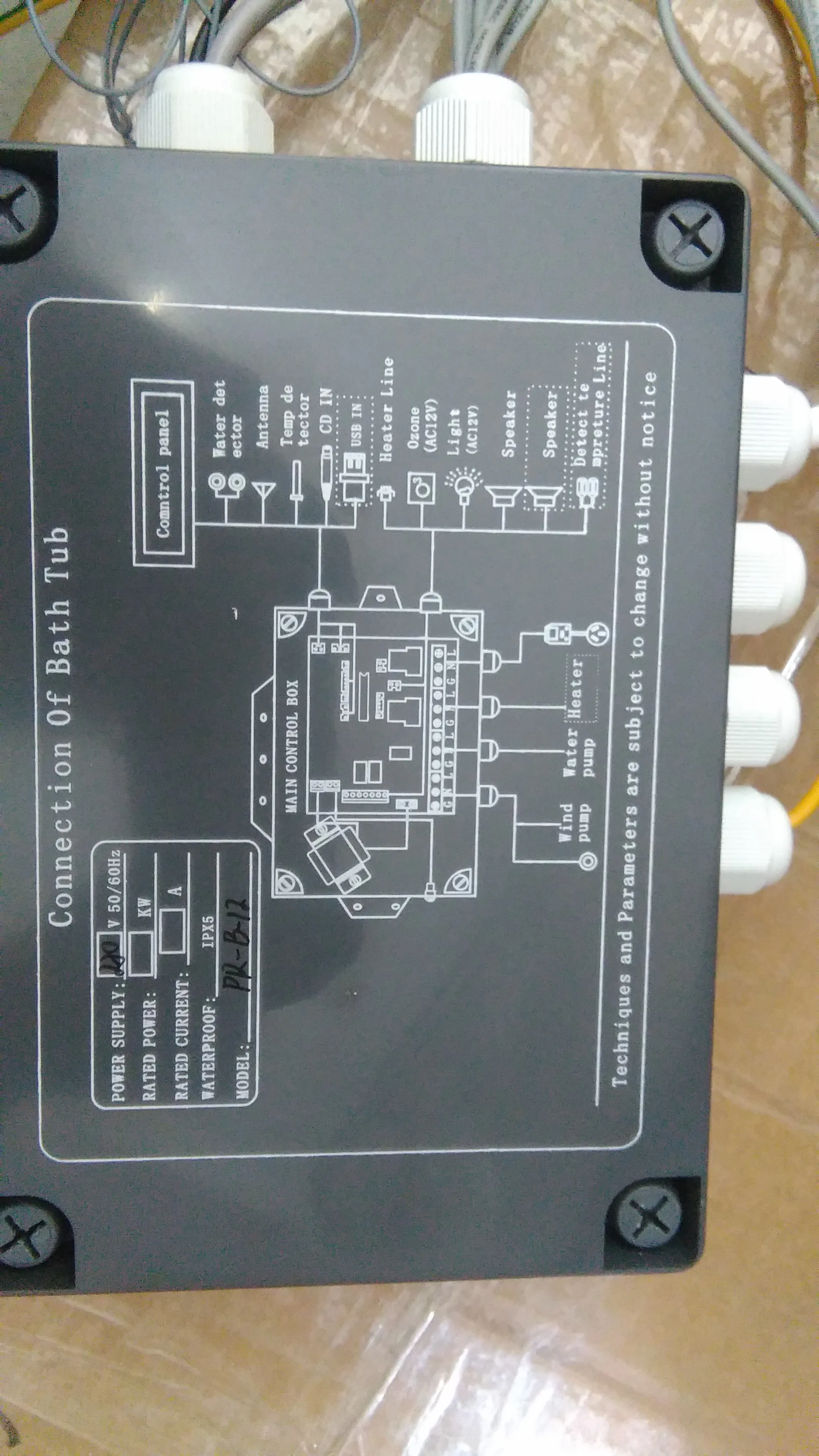 Multi-function Spa Bathtub Control Panel Grey Massage Bathtub ...