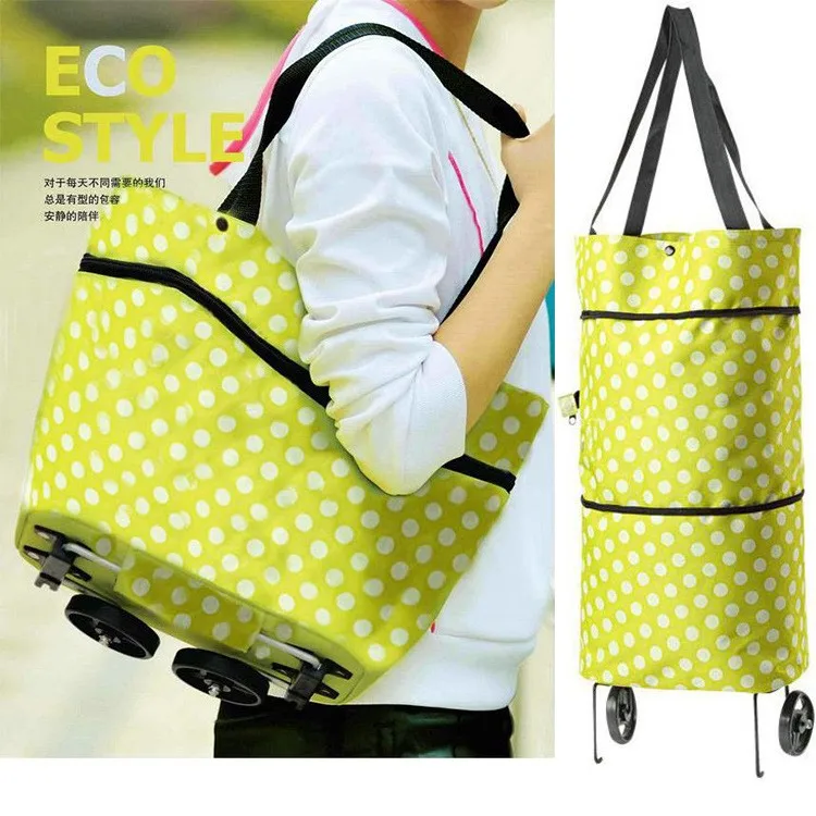 Folding Wheel Shopping Bag Highquality Foldable Shopping Trolley Bag - Buy Shopping Wheel Bag ...