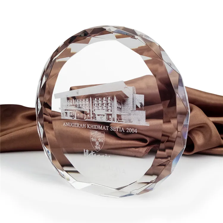 Honor of Crystal Round Half Sphere Shape Crystal Glass Paperweight With ...