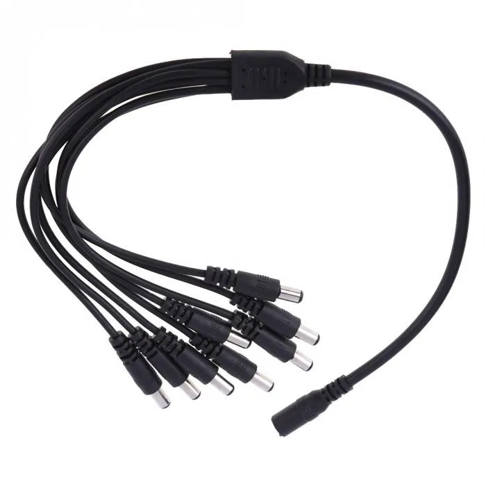 Cctv Cable 2.1mm 1 To 8 Port Power Splitter Cable Pigtails 12v Power ...