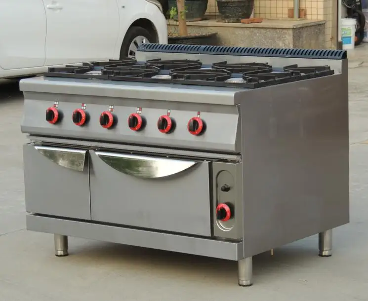 Restaurant Industrial Gas Stove with Oven,stainless Industrial Gas ...