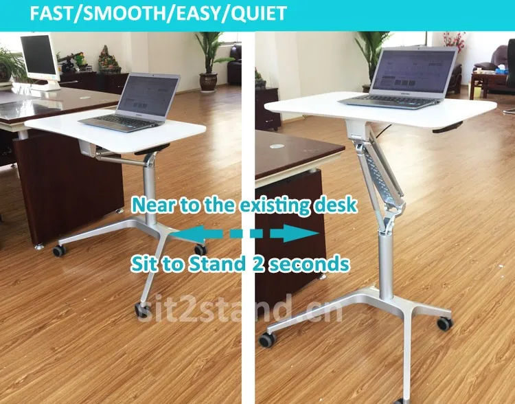 MDF Table Top - Adjustable Height Laptop Desk for Office