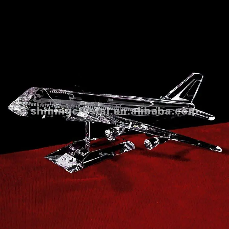 Wholesale Business Gift Crafts K9 Crystal Aircraft Model Airplane ...