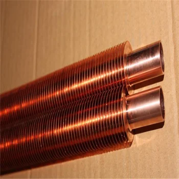 Copper Plate Fins Heat Exchangers & Continuous Fins Copper Pipes ...