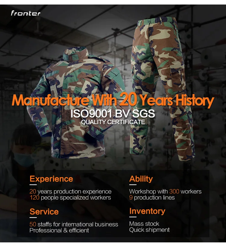 Custom Clothing - Woodland Camouflage Security Guard Uniforms