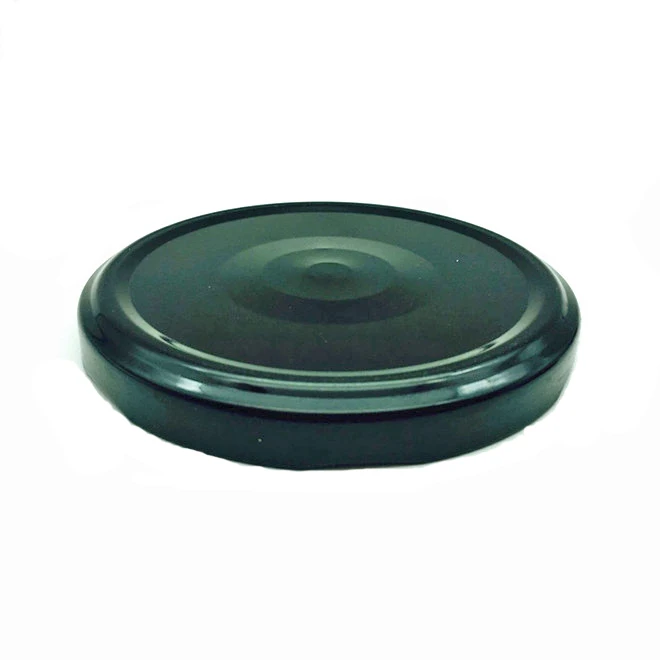 82mm black pop safety button metal twist off lug cap for canning jar ...
