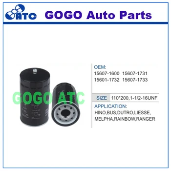 Oil Filter For Hino Bus Dutro Liesse Melpha Rainbow Ranger Oem 15607-1600 15607-1731 15607-1732 ...