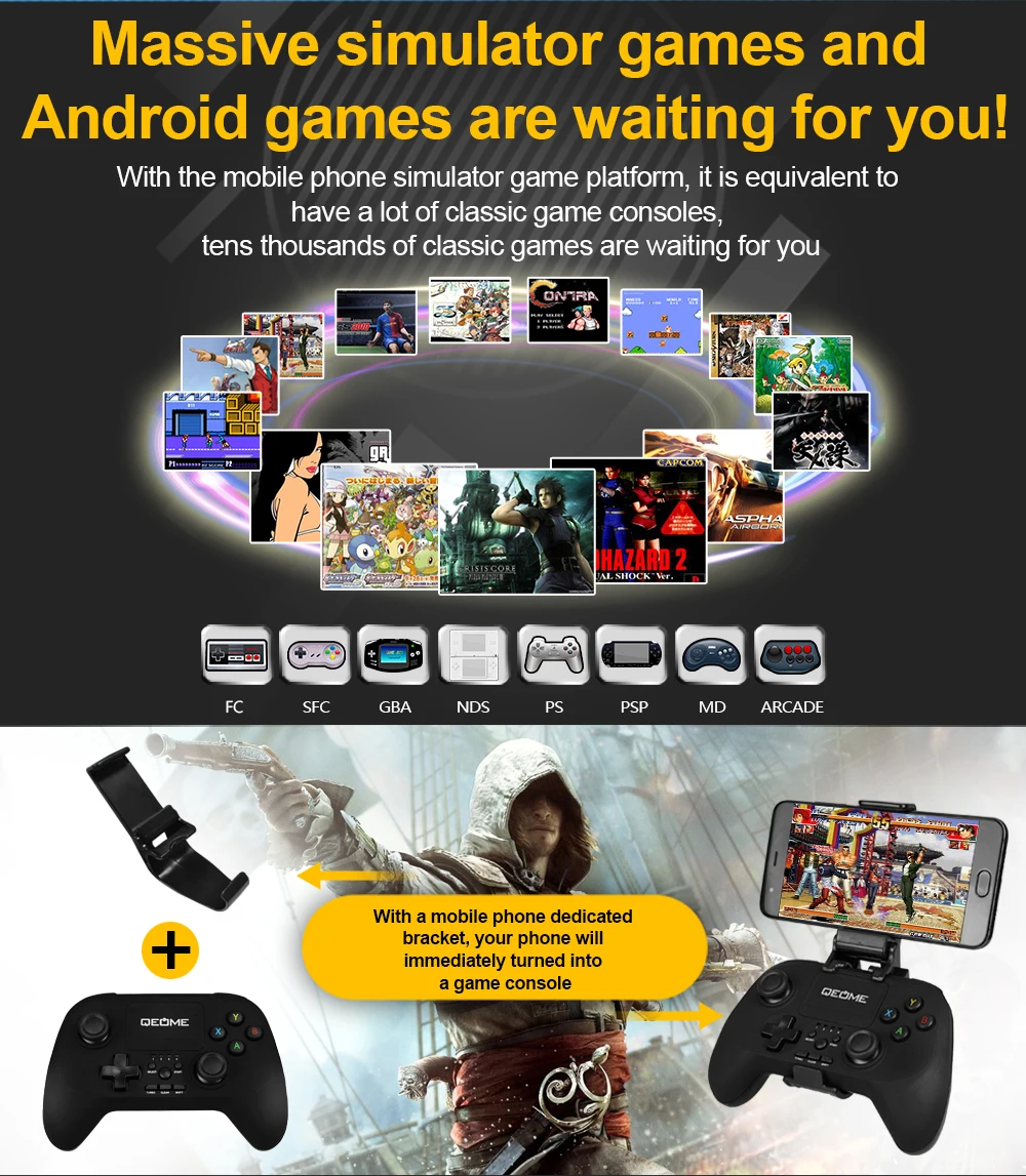 C-star Oem Wireless Gaming Controller Joystick Gamepad For Mobile Phone ...