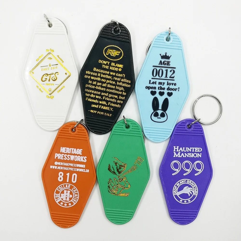 Acrylic Hotel Keychains with Custom Printing & Hot Stamping