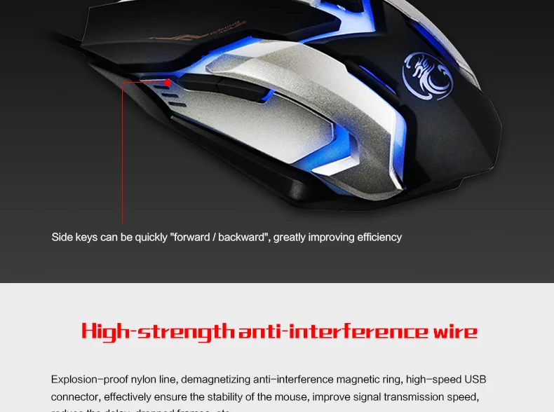 Imice V6 Customized Logo Optical Usb Cordless Arc Mice Led Wired ...