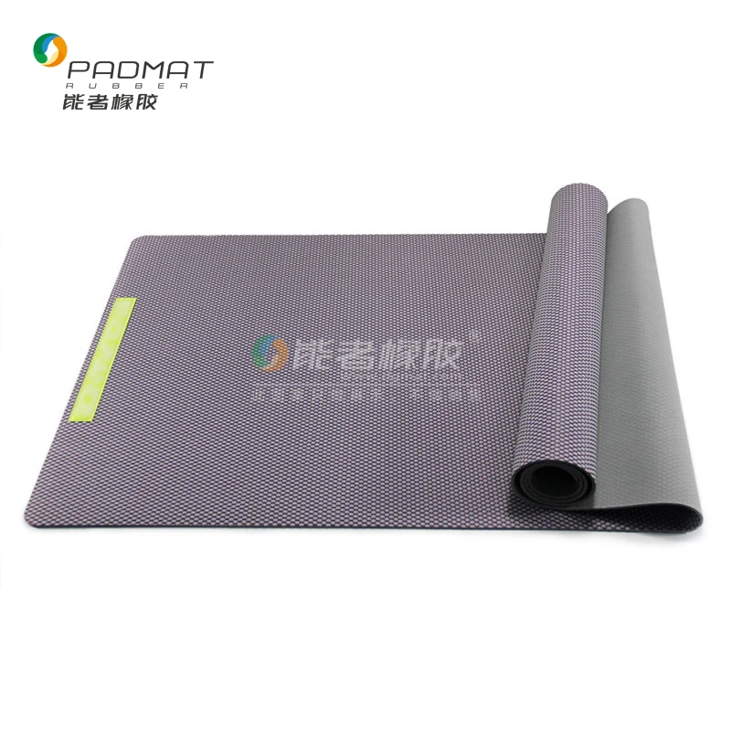 Oem Sewn Fabric Tag Fitness Yoga Mat Non-slip Natural Rubber Yoga Mat ...
