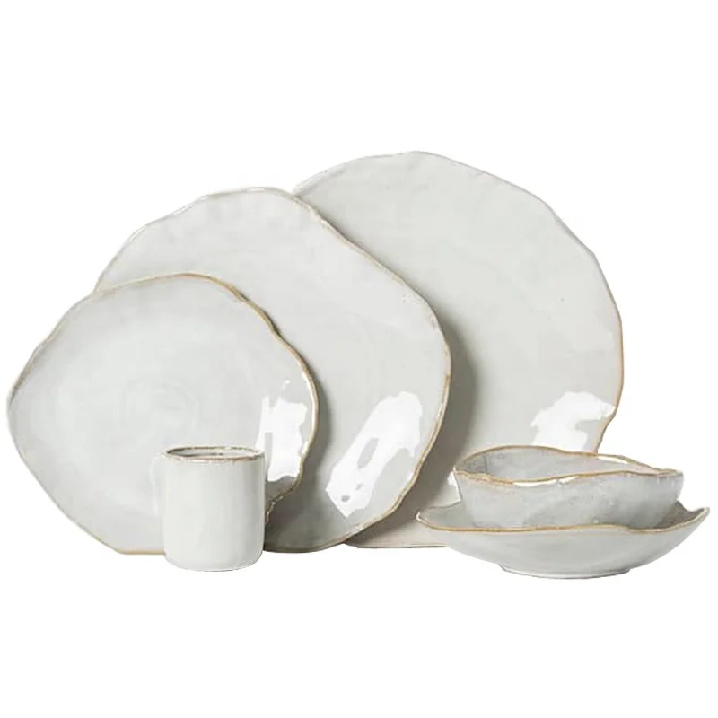 Wholesale Irregular Shape Ceramic Stoneware Plates