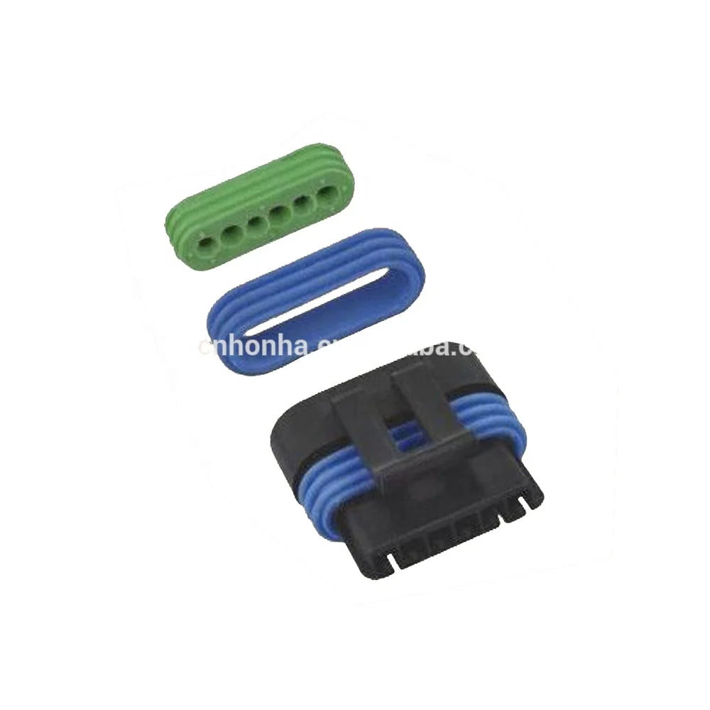 PA66 6 Way Black Metri-Pack 150.2 Sealed Female Assembly Connector ...