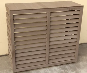 Charcoal Grey Slat Pvc Outdoor Air Conditioner Cover - Buy Decorative ...