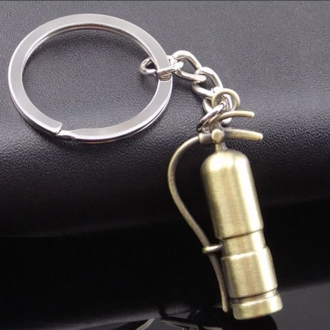 Wholesale Metal Ancient Bronze Fire Extinguisher Keychain Creative Car ...
