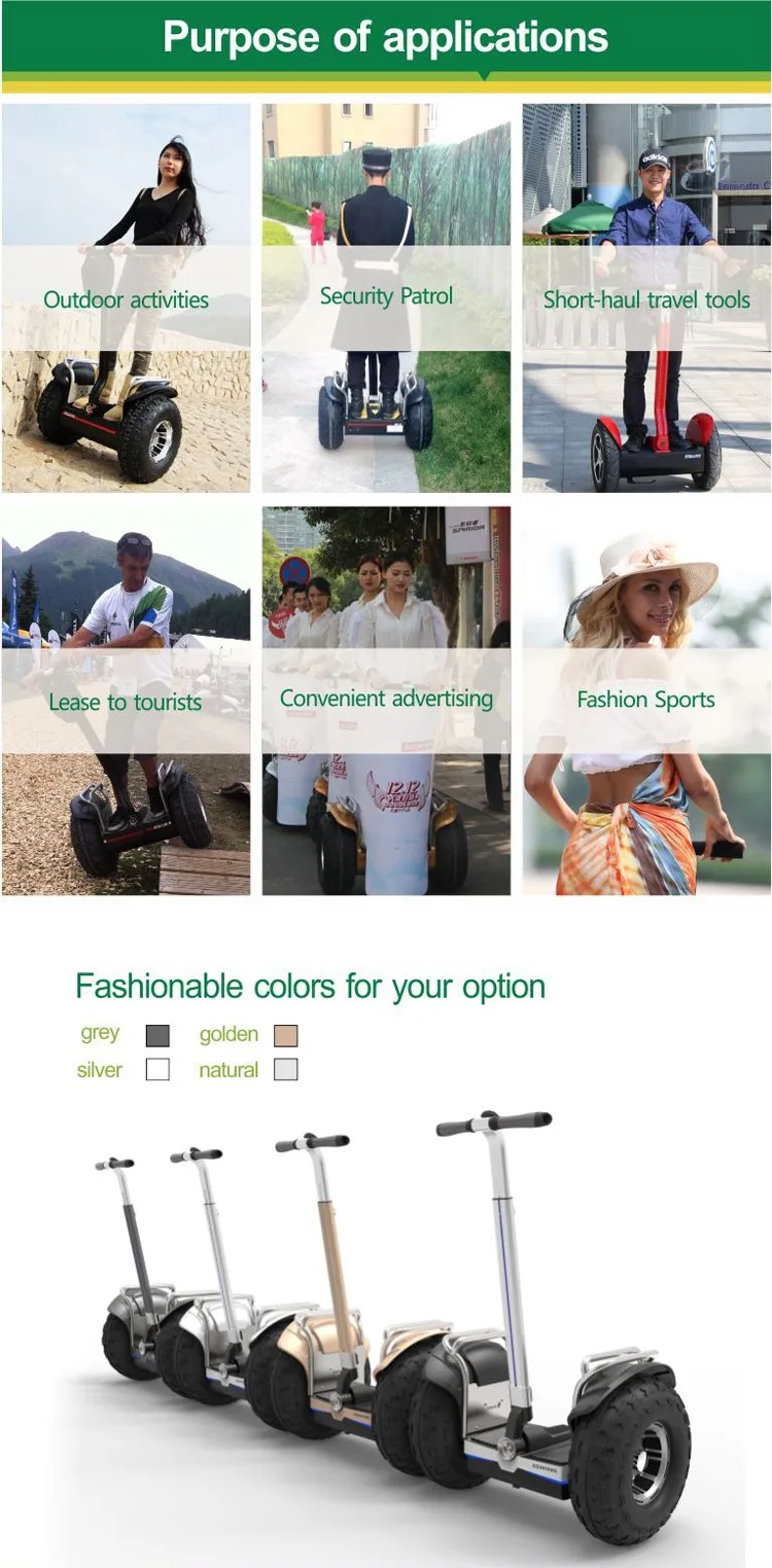 2 Wheels Electric Chariot Covered Personal Transporter Self Balance ...