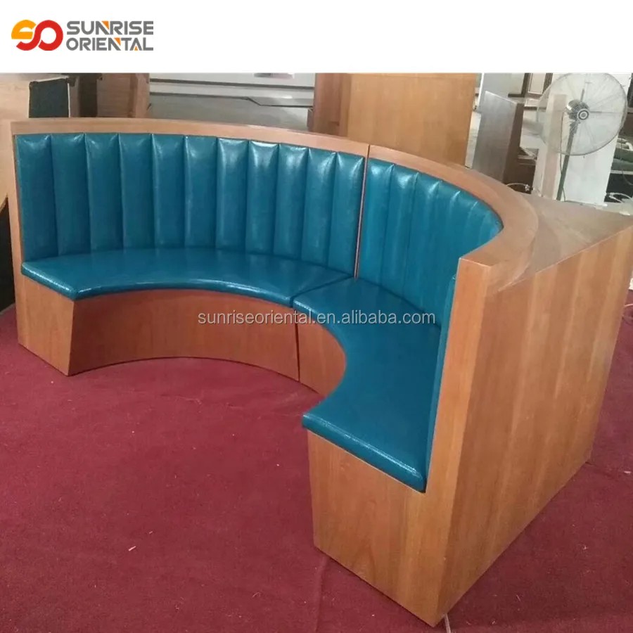 Half Round Restaurant Booths With Dining Tables And Chairs Set Used ...