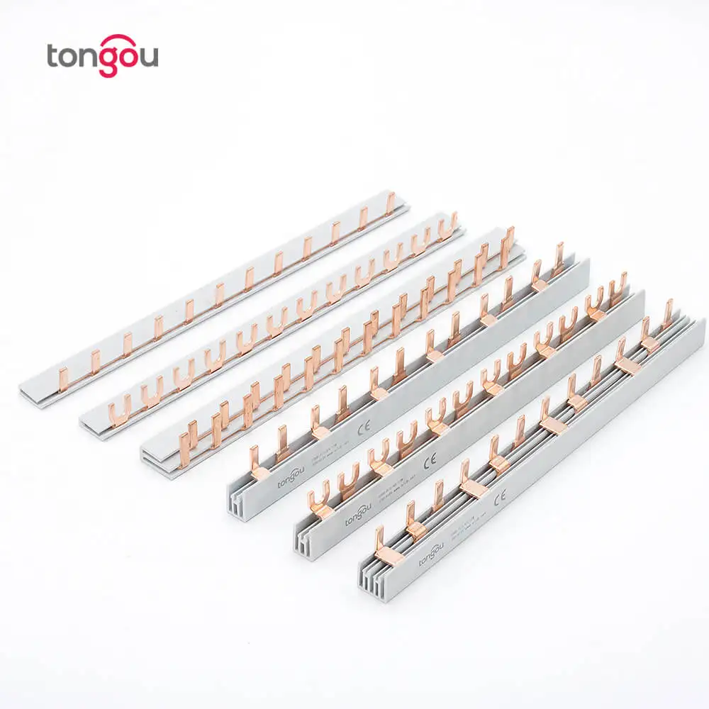 Mcb Copper Busbar Connector 1p 2p 3p 4p Fork Pin Type - Buy Copper ...