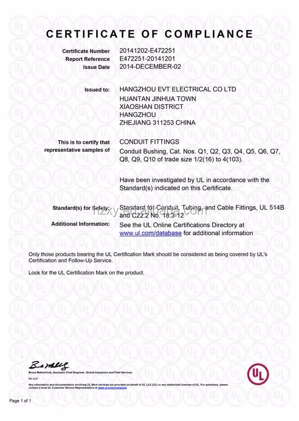 Zinc Rigid Conduit Bushing for IMC and RMC| Alibaba.com