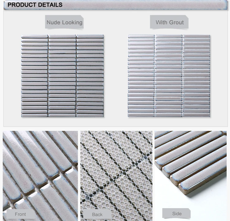 China Suppliers Stack Bond Cheap Glazed Glossy Grey Ceramic Strip Tile ...