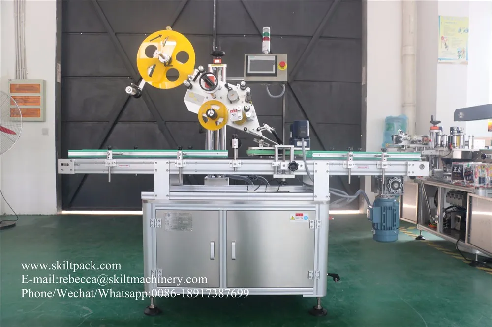 SKILT Automatic Sticker Box Carton Bag Top Surface Labeling Machine