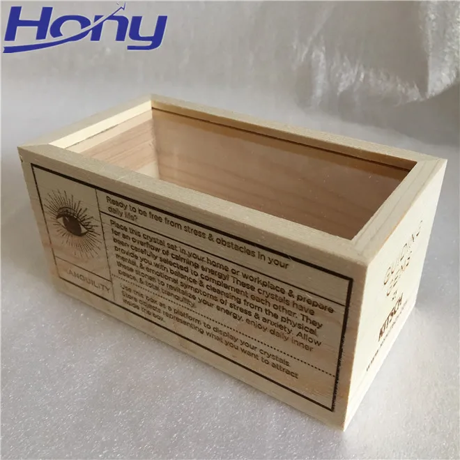 Unfinished Small Wooden Gift Display Box with Sliding Lid
