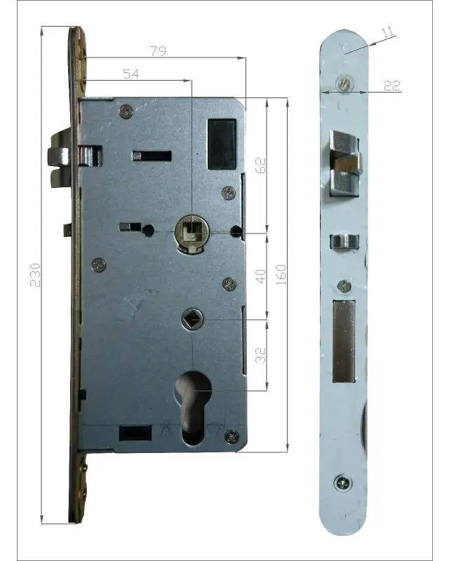 European Standard Door Use Lock Core Digital Lock Body Smart Lock Latch