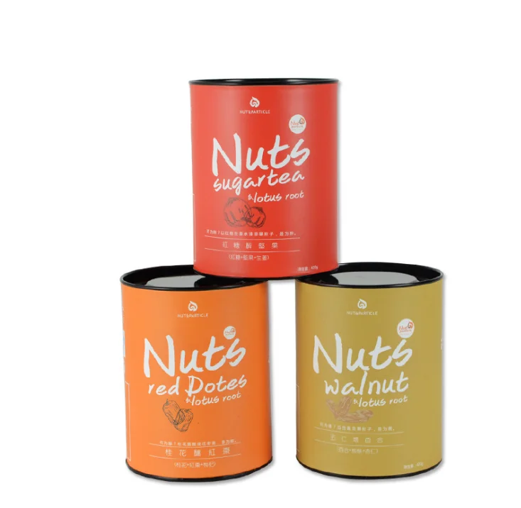 Metal Cap Cardboard Cylinder Potato Chips Gift Box Potato Chips ...