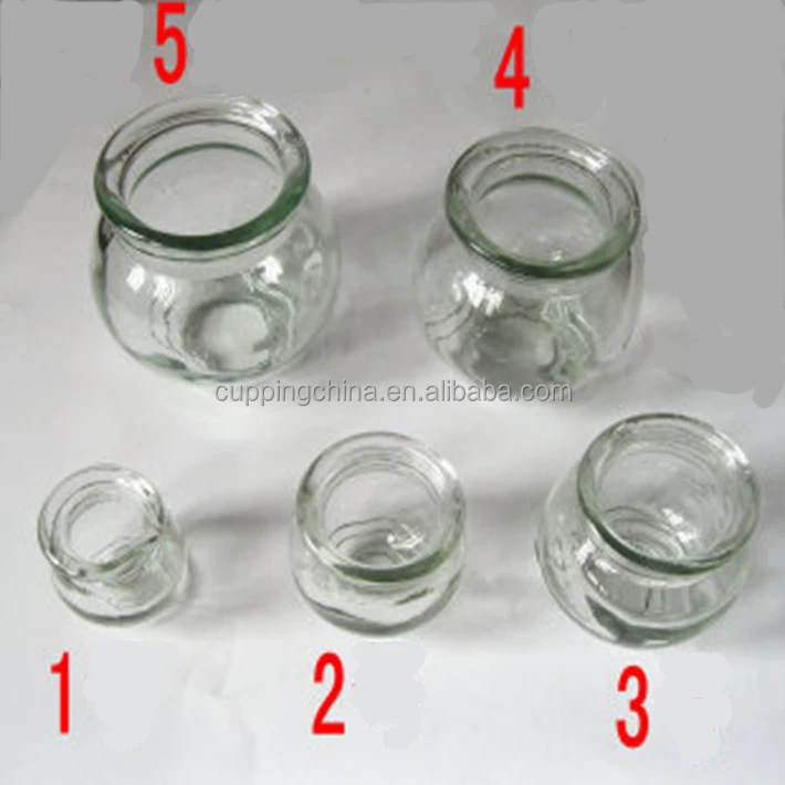 Glass Cup Jar Extra Strong Glass Cupping Set-5 Cups Fire Cupping ...