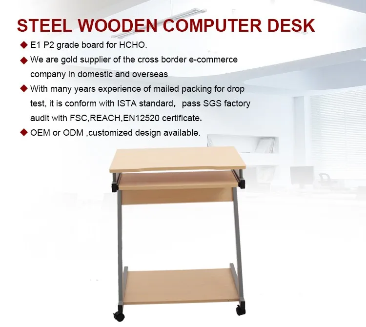 Meja Komputer Desain Sederhana Kayu Rakitan,Untuk Meja Belajar Dengan ...