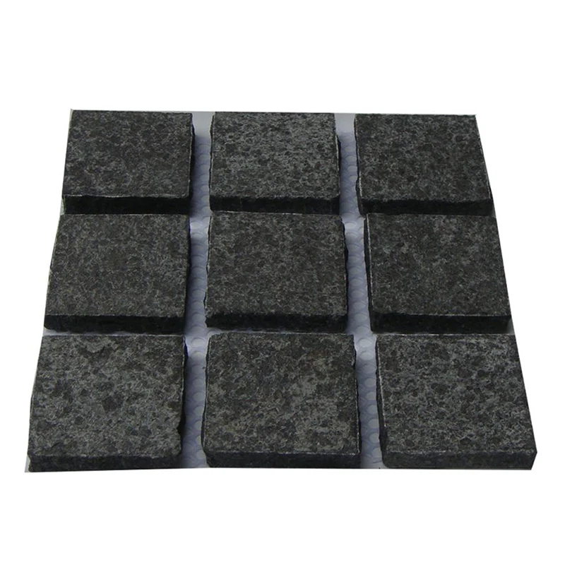 Natural Stone Zimbabwe Black Granite Interlock Paving Stone,Granite ...