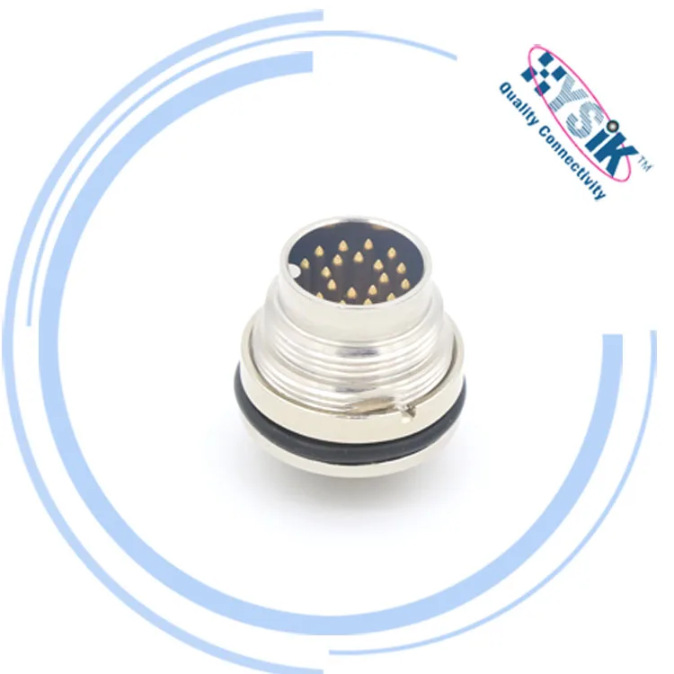 19 Pin Male Panel Mount M16 Waterproof Circular Metal Connector - Buy ...