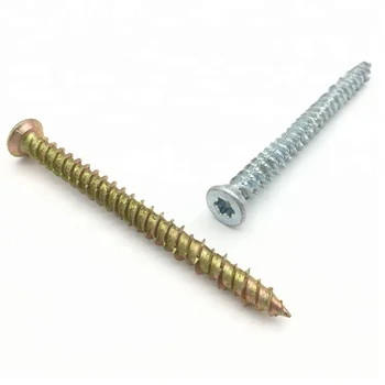 T30 Torx Drive Recess Zinc Yellow Plated Countersunk Concrete Screws ...