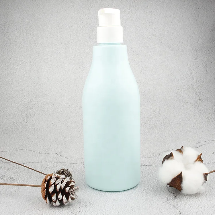 Light Blue Customizable Shampoo Bottles Shower Gel Containers Cosmetic ...