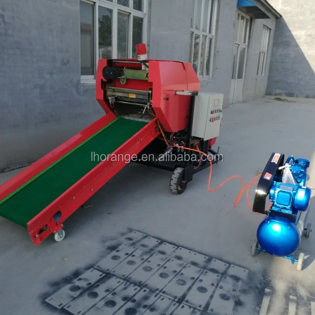 Mini Round Bale Forage Baler and Wrapper Machine Silage Packing Machine ...