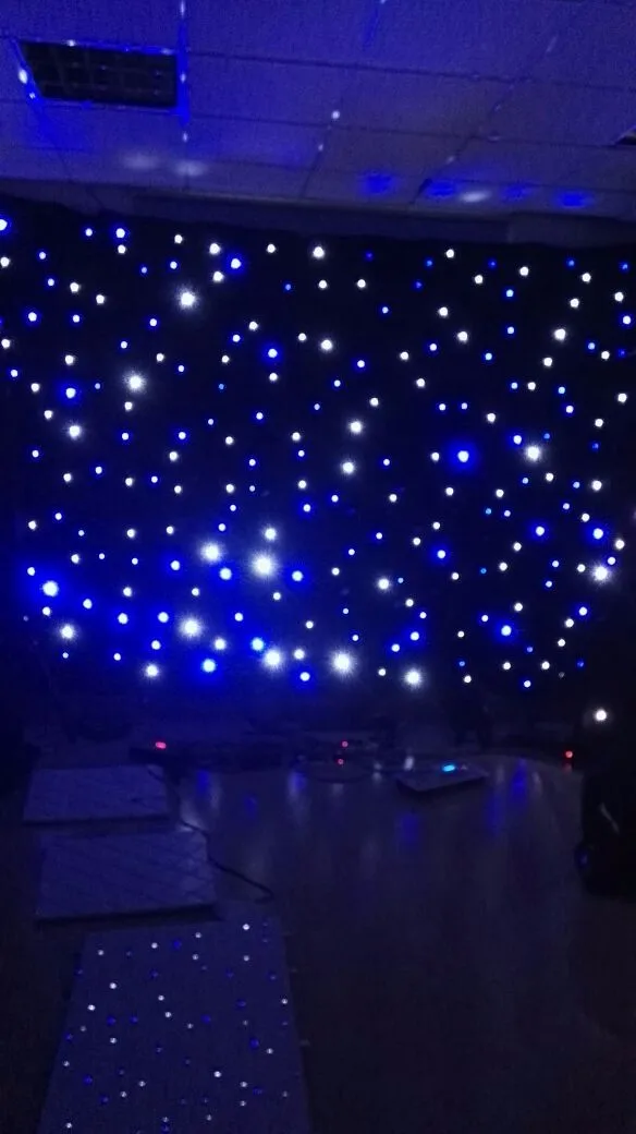 Homei Lighting 4*6m Blue And White Led Star Curtain Backdrop For Night ...